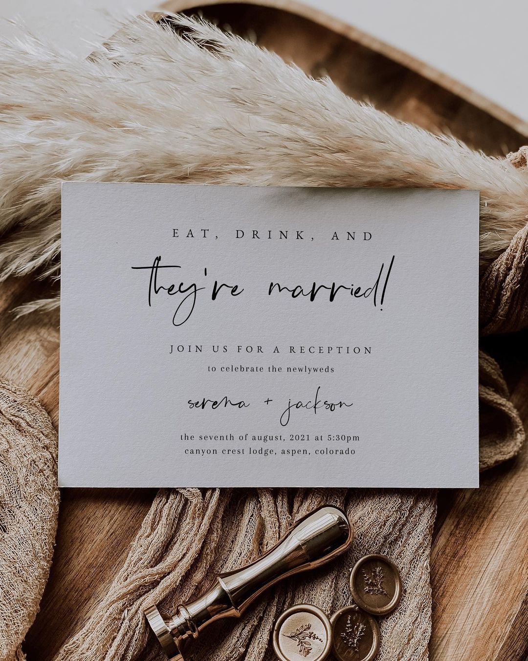 5 Wedding Reception Invitation Wording Ideas Weddings Brides